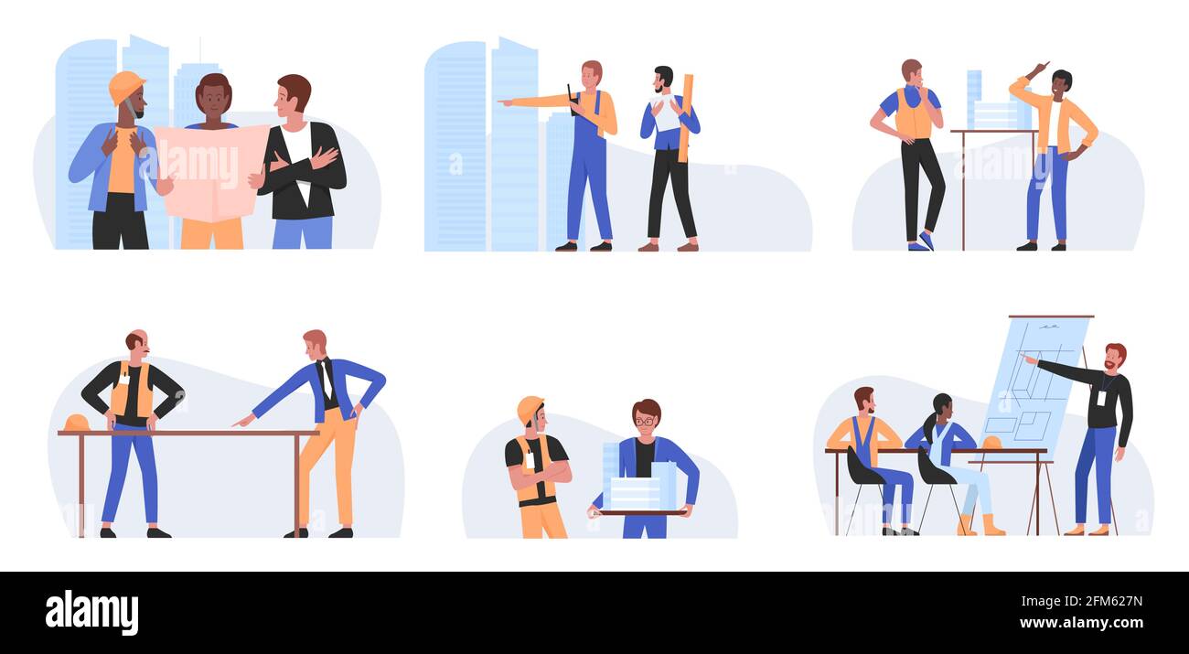 Cartoon illustration construction worker hi-res stock photography and ...