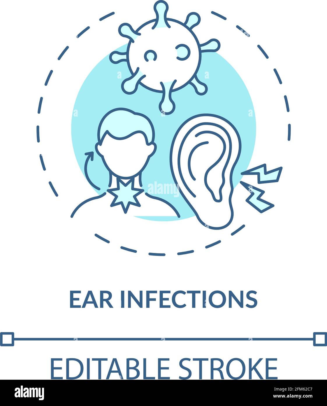 Ear infections concept icon Stock Vector Image & Art - Alamy