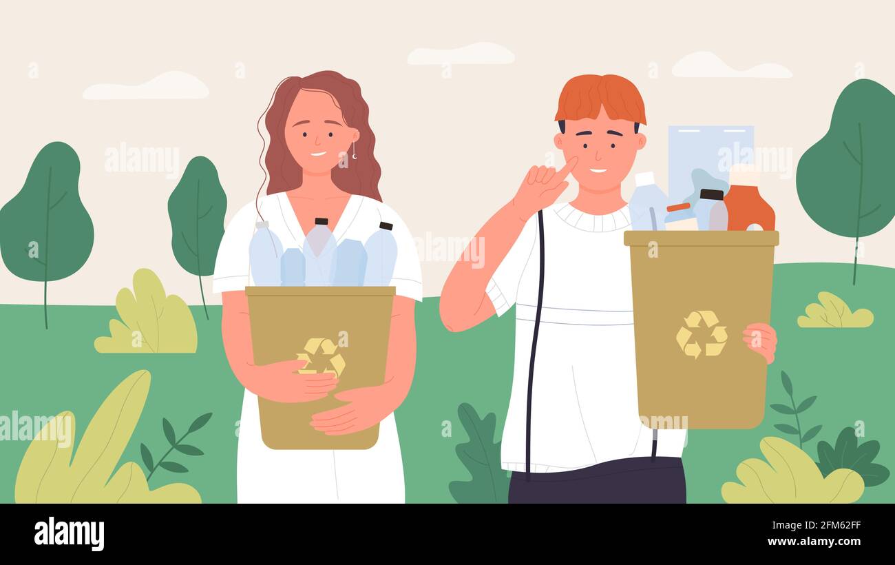 Girl boy plastic bag Stock Vector Images - Alamy