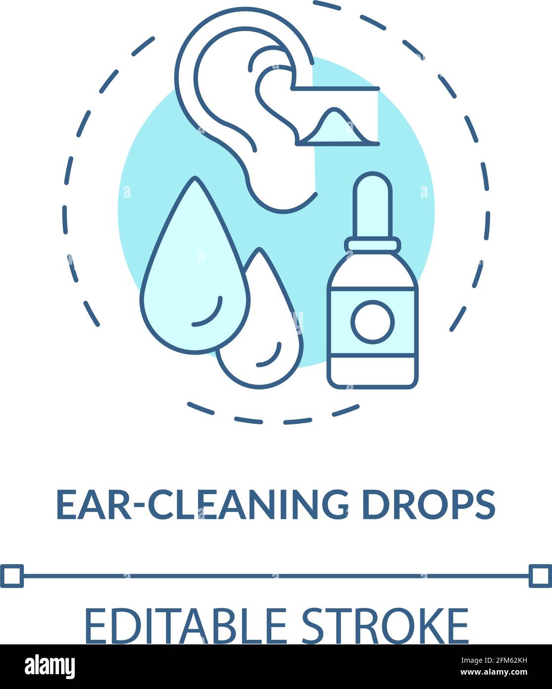 Ear-cleaning drops concept icon Stock Vector Image & Art - Alamy