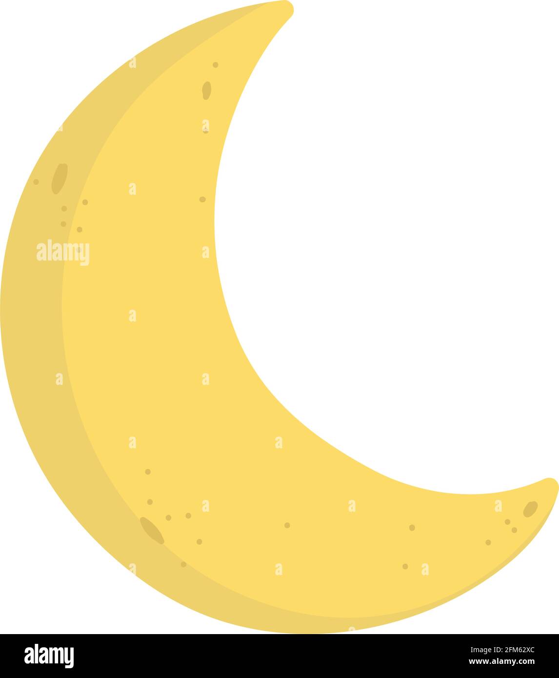 half moon cartoon isolated icon Stock Vector Image & Art - Alamy