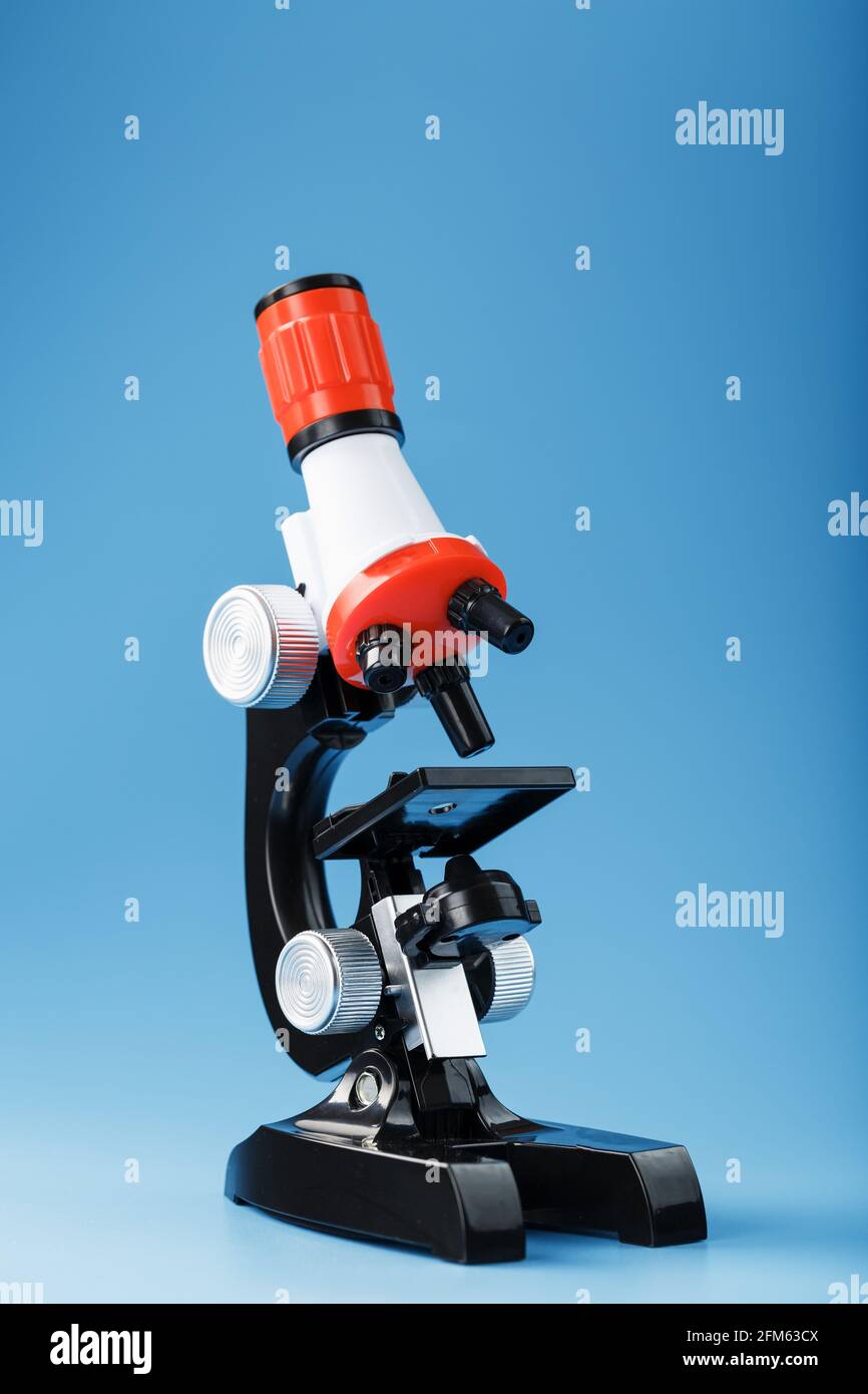The blue color on the bottom of delicate microscope Stock Photo - Alamy