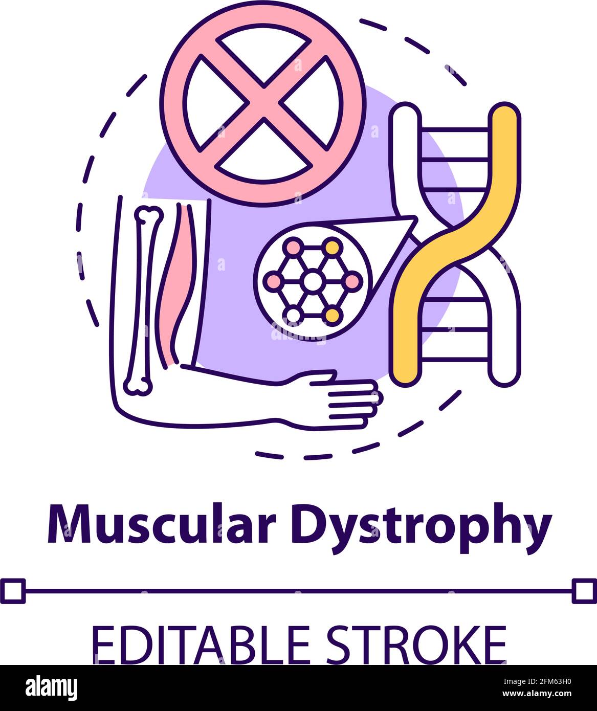 Muscular dystrophy concept icon Stock Vector Image & Art - Alamy