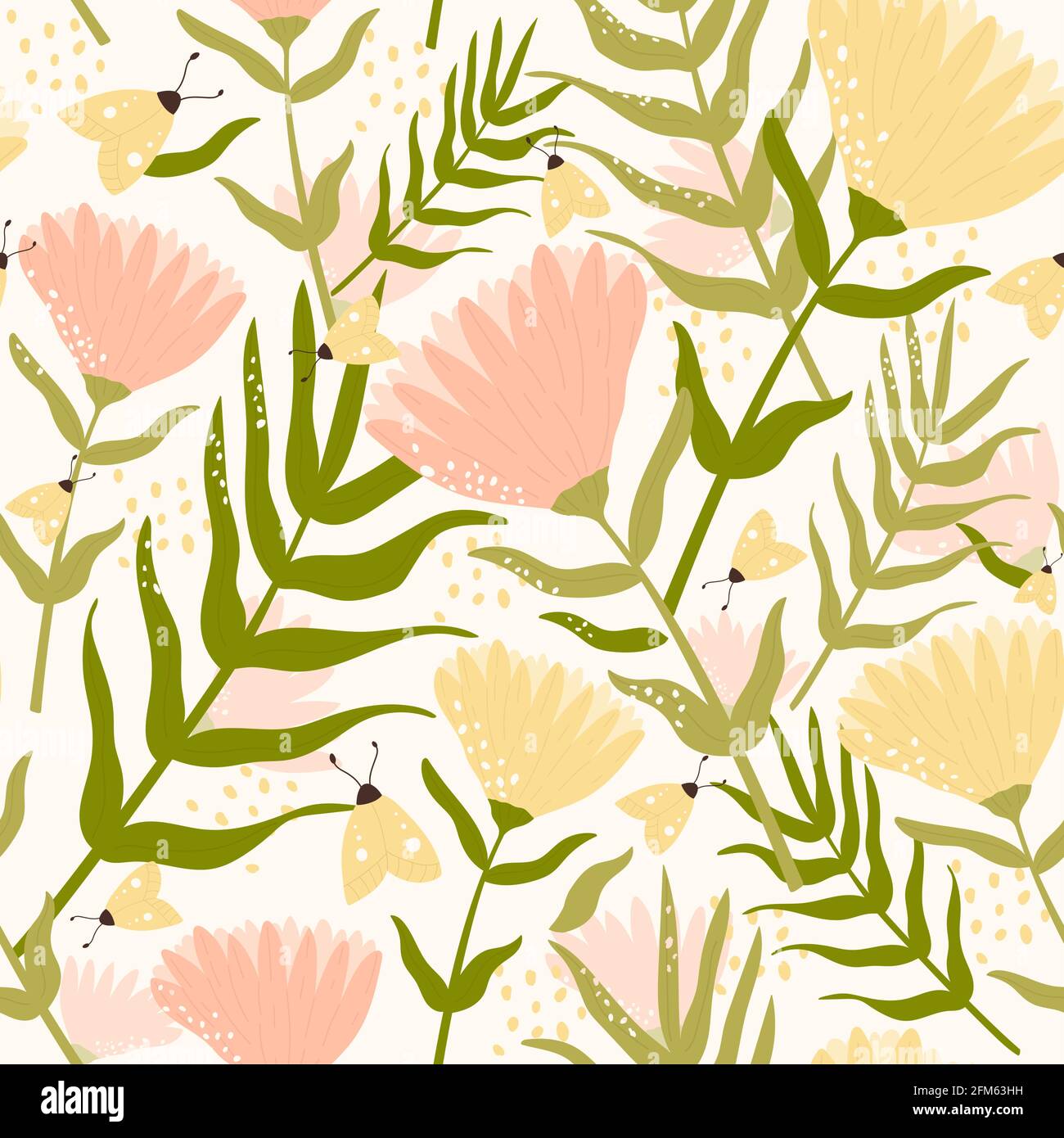 Butterfly in herb garden Stock Vector Images - Alamy