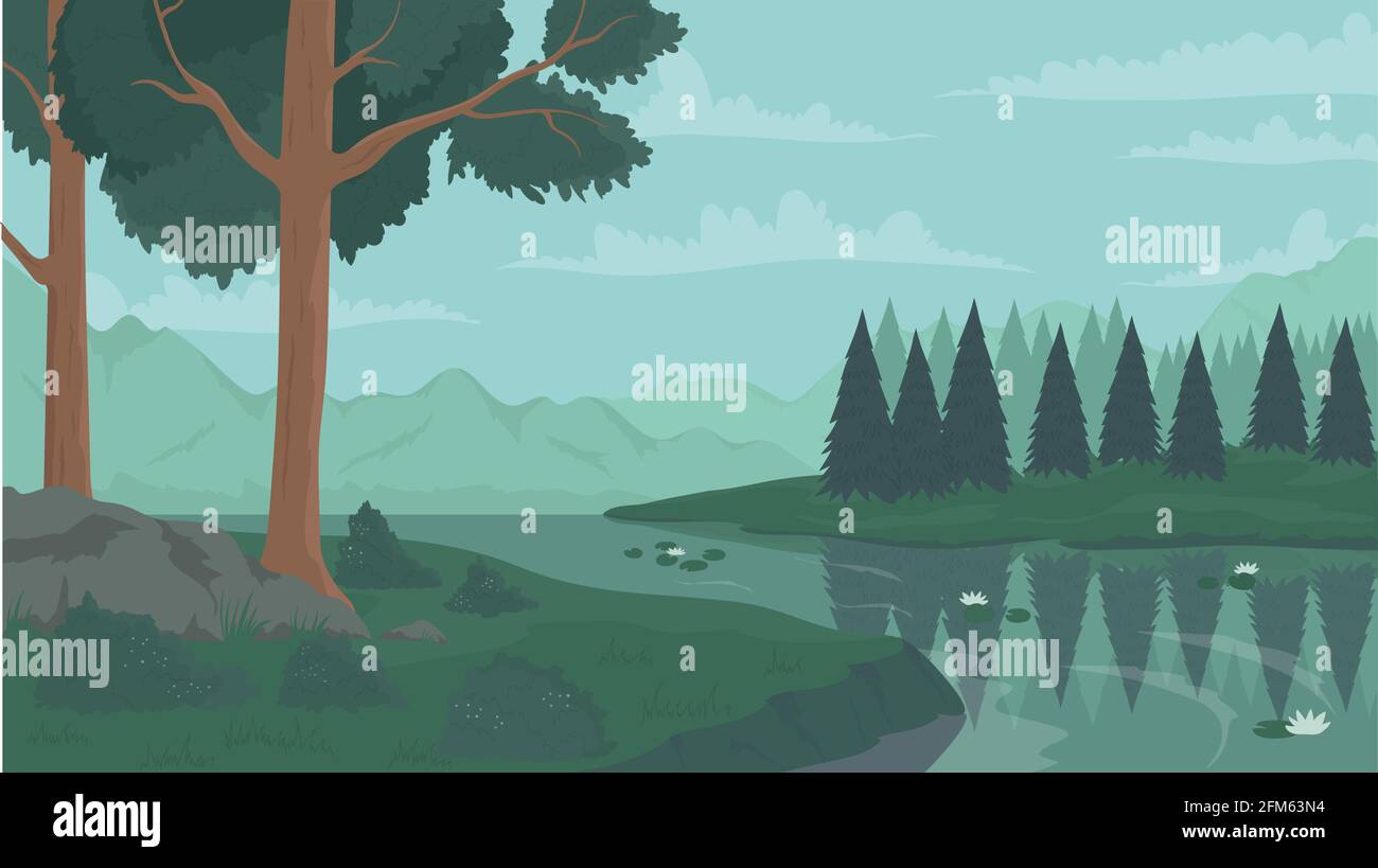 Beautiful panoramic view on Stock Vector Images - Alamy