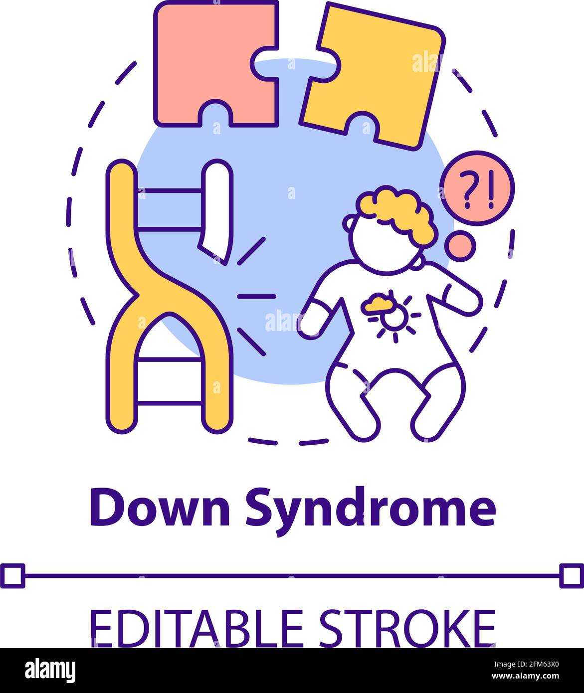 Down syndrome concept icon Stock Vector Image & Art - Alamy