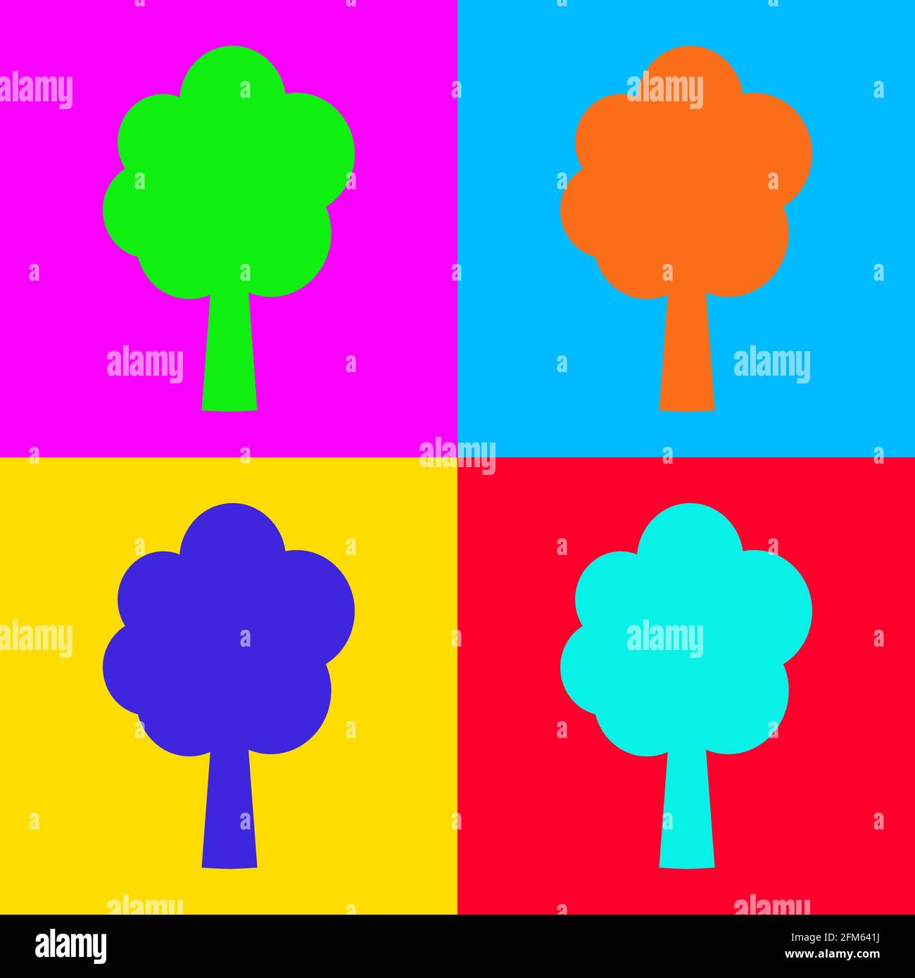 Tree and pop-art Stock Photo - Alamy