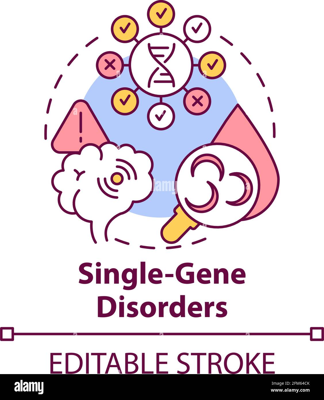 Single gene disorders concept icon Stock Vector Image & Art - Alamy