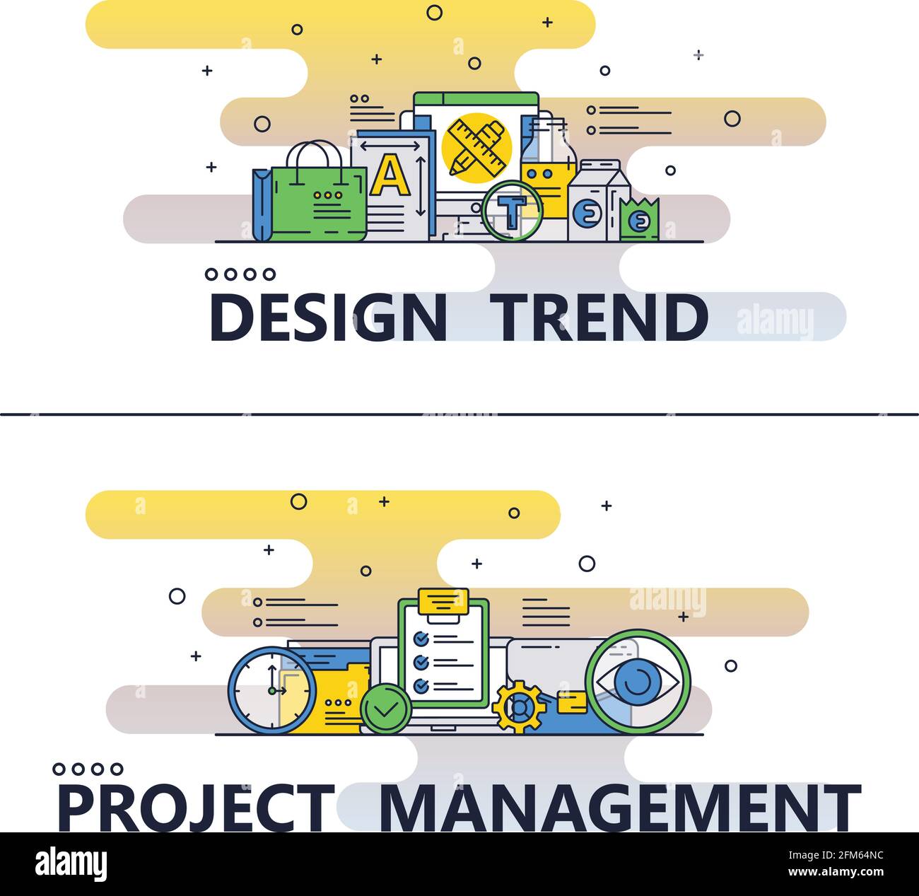 Vector line art design trend poster banner Stock Vector Image & Art - Alamy