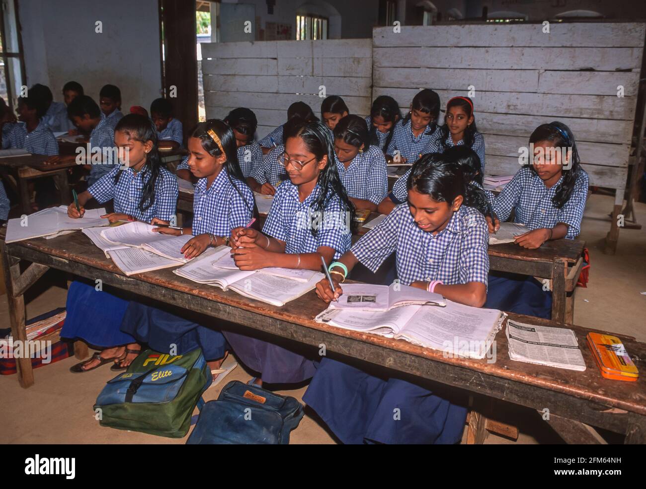 KERALA, INDIA - School girls at the St. Anthony Upper Primary School in ...