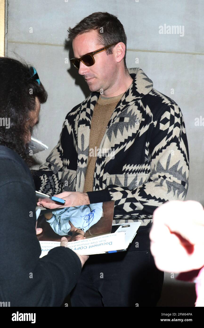 New York - NY - 20200309 Armie Hammer and Tracy Letts at the studios of ...