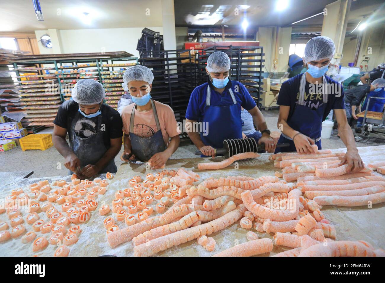 Al Burij camp, The Gaza Strip, Palestine. 5th May, 2021. Palestinians ...