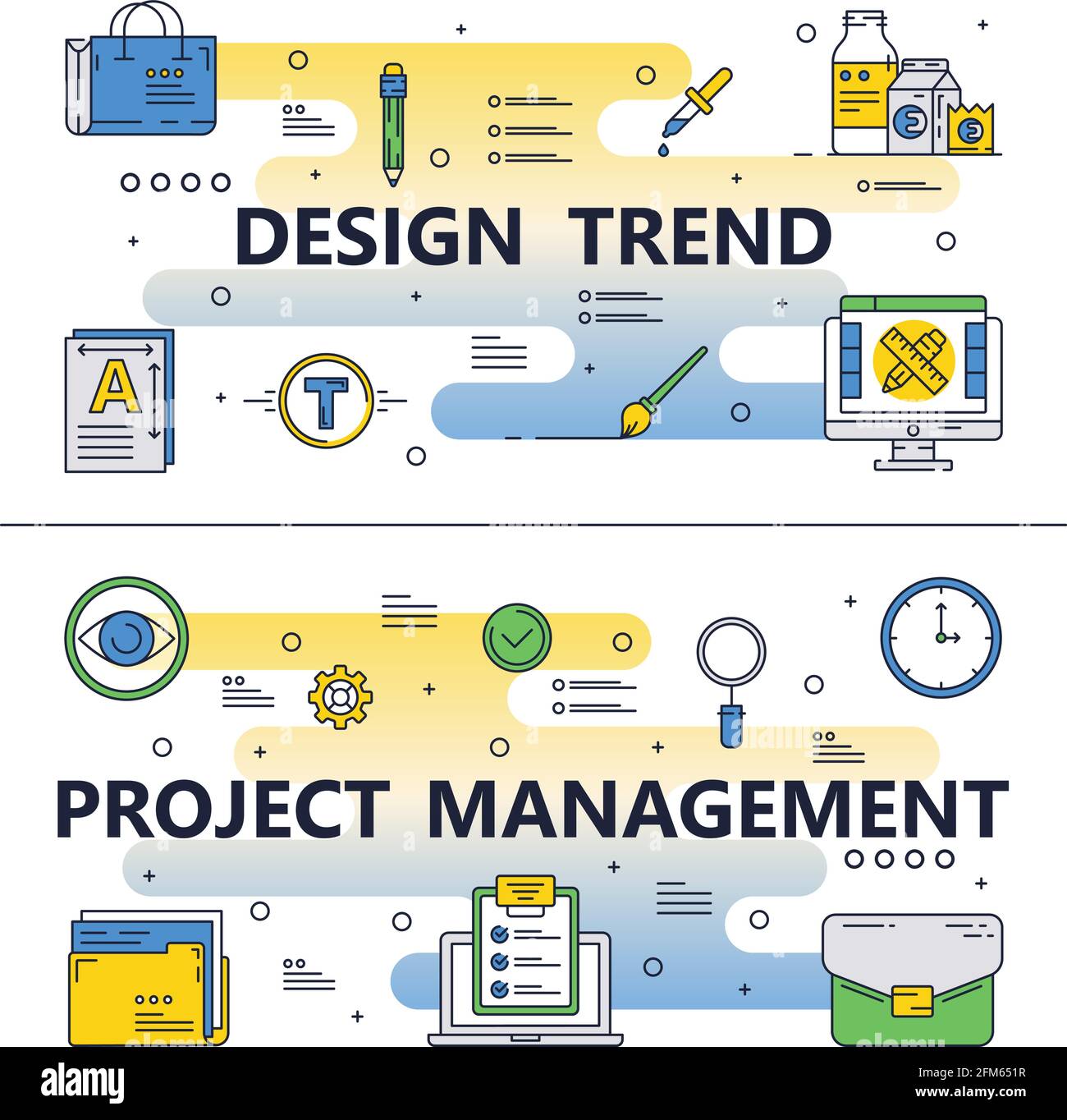 Vector line art design trend poster banner Stock Vector Image & Art - Alamy