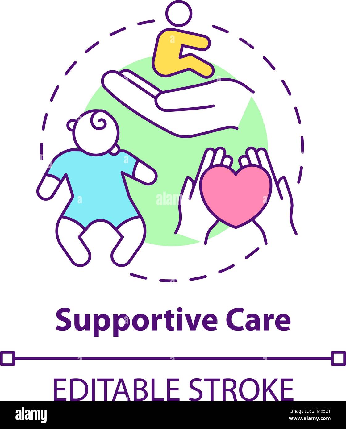 Supportive care concept icon Stock Vector Image & Art - Alamy