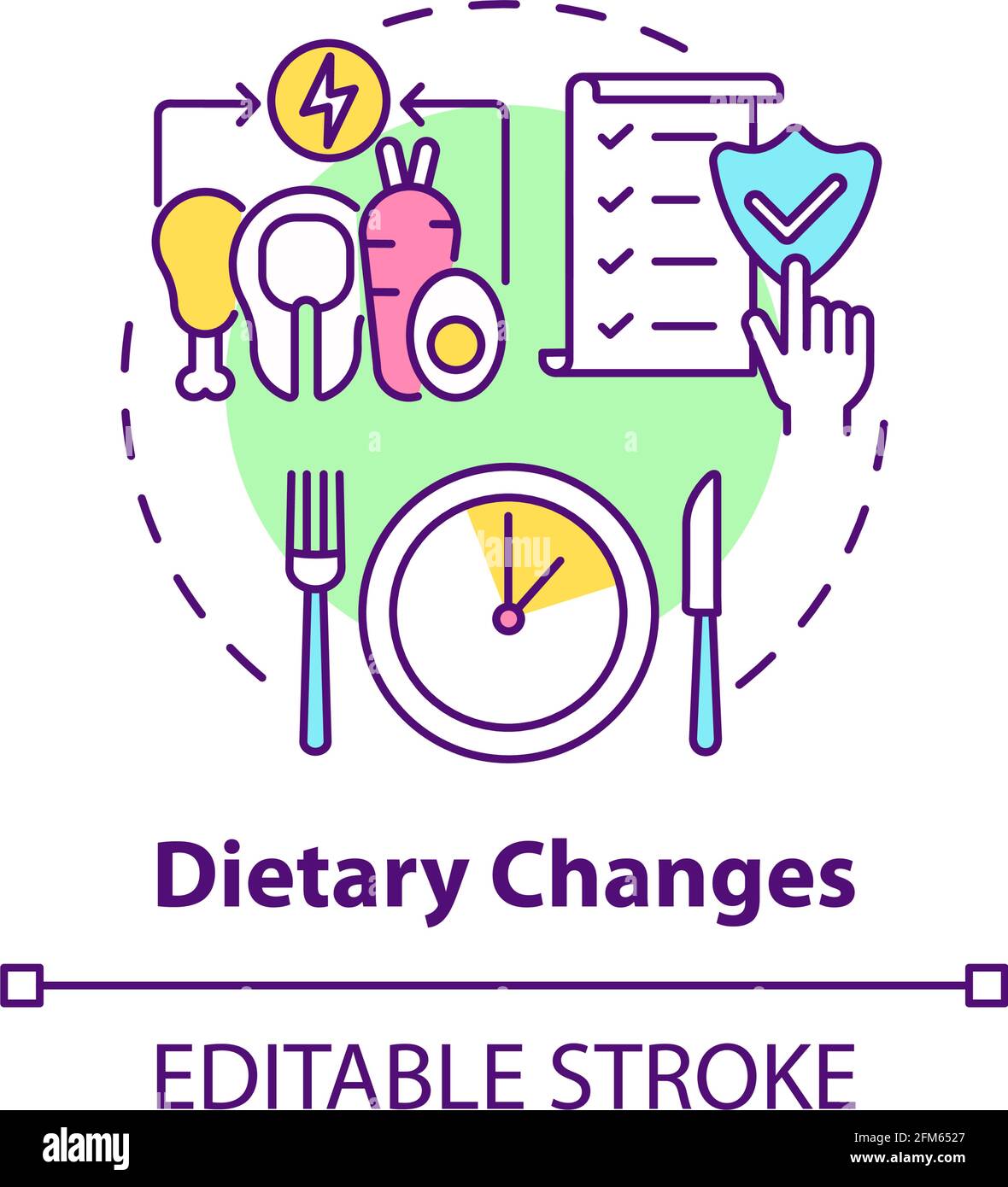 Dietary changes concept icon Stock Vector Image & Art - Alamy
