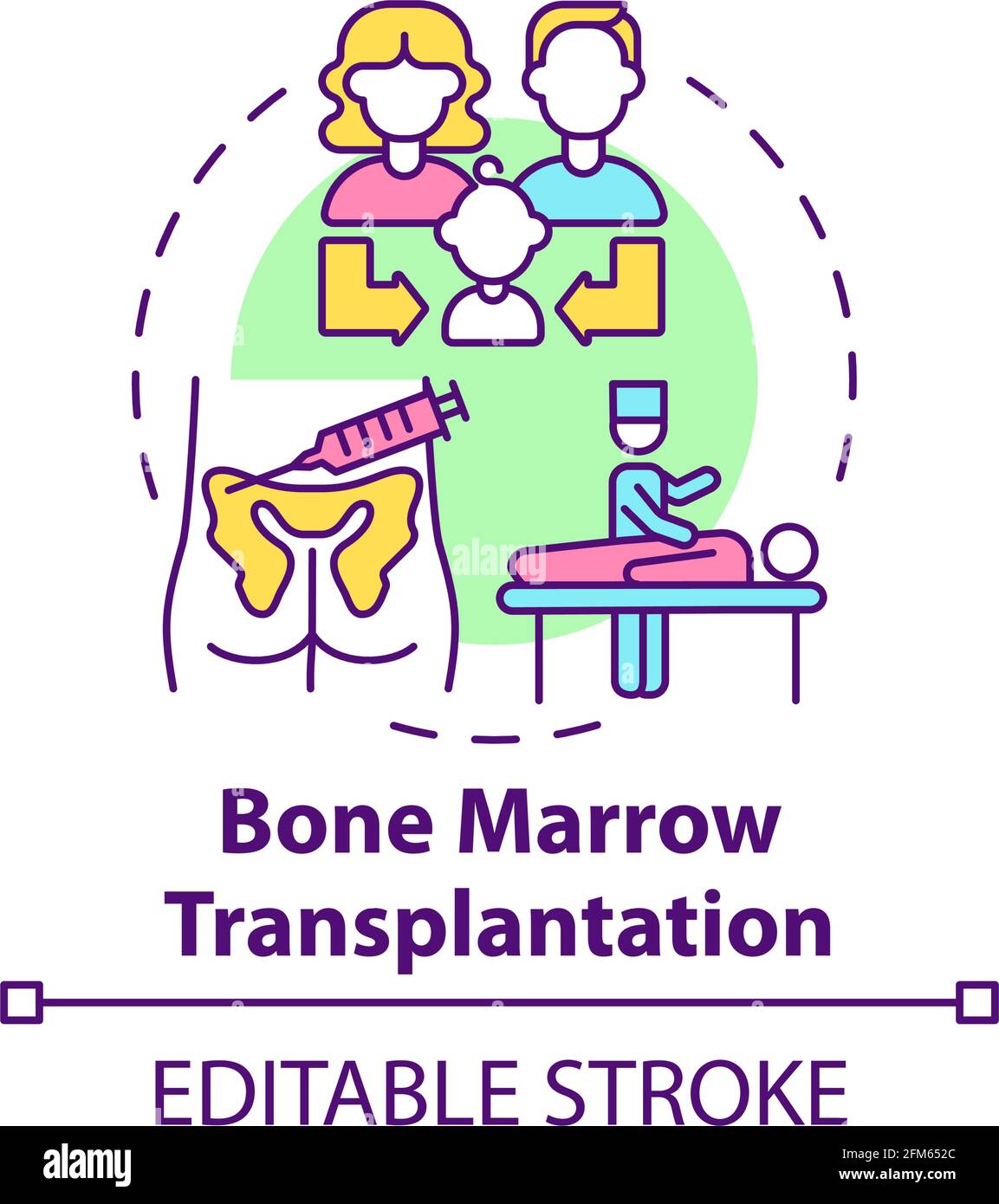 Bone marrow transplantation concept icon Stock Vector Image & Art - Alamy