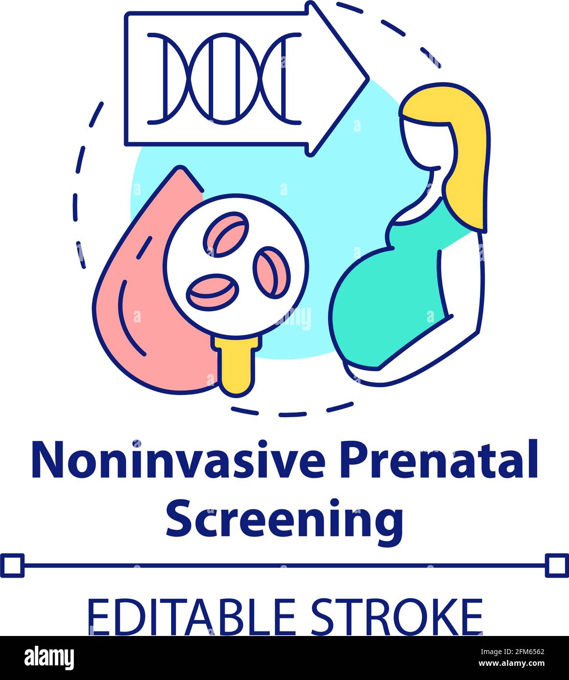 Noninvasive prenatal screening concept icon Stock Vector Image & Art ...