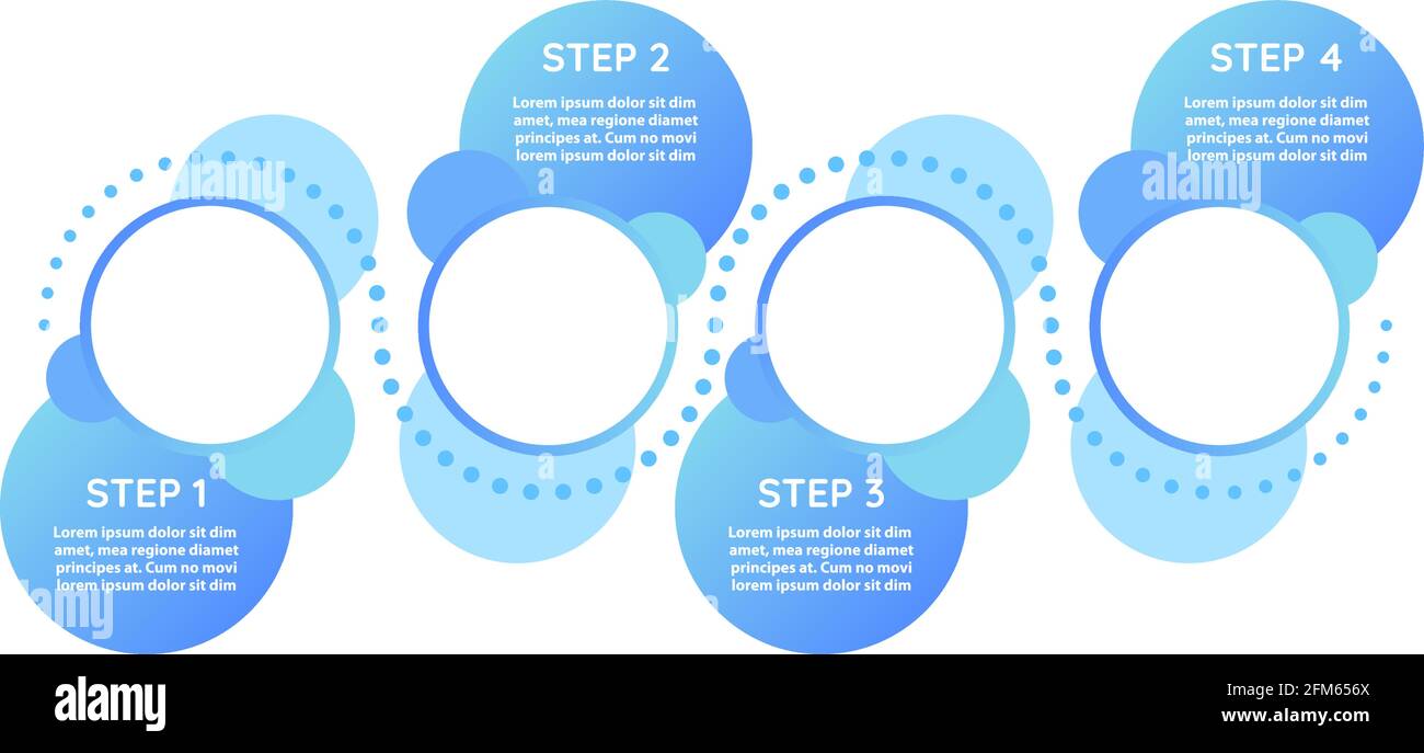 Instructional progression vector infographic template Stock Vector ...