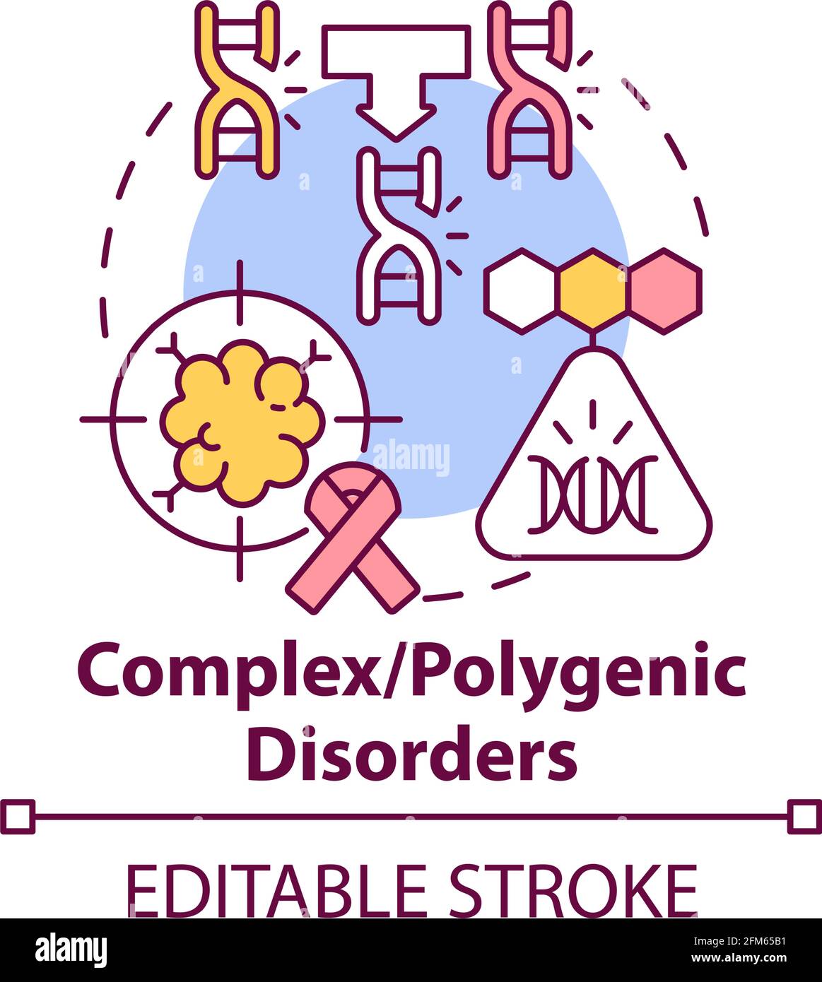 Complex, polygenic disorders concept icon Stock Vector Image & Art - Alamy
