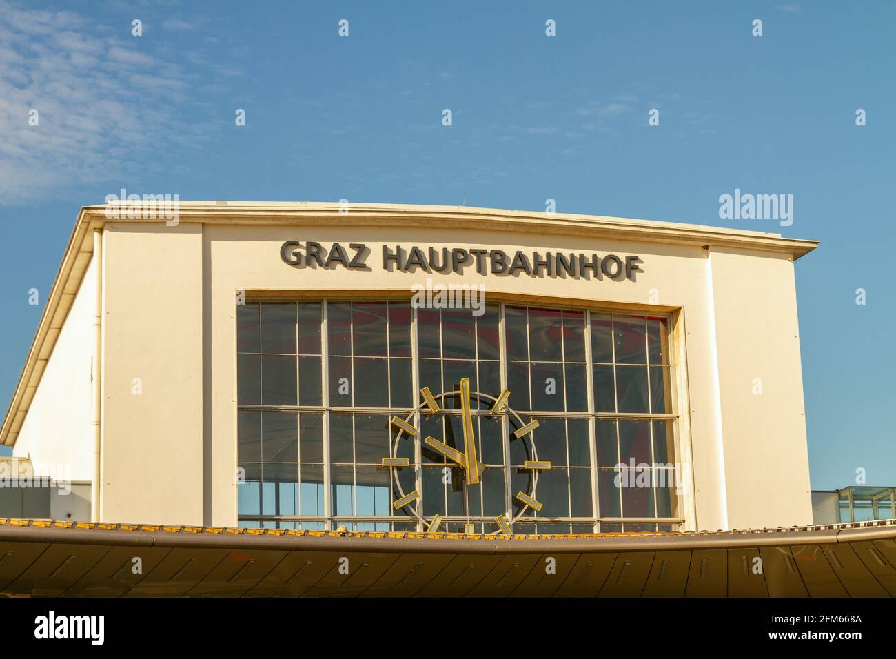 Facade of the main train station in Graz / Austria Stock Photo - Alamy