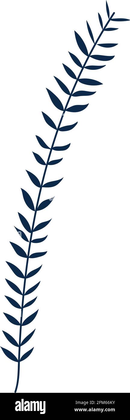 branch leaves foliage cartoon isolated Stock Vector Image & Art - Alamy