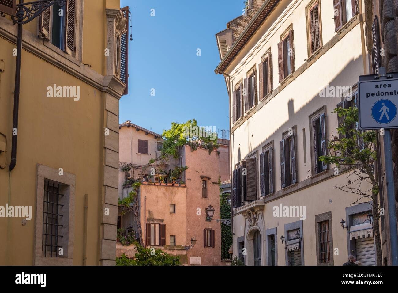 Beautiful view of Rome in Italy. The ancient historical ruins, famous ...