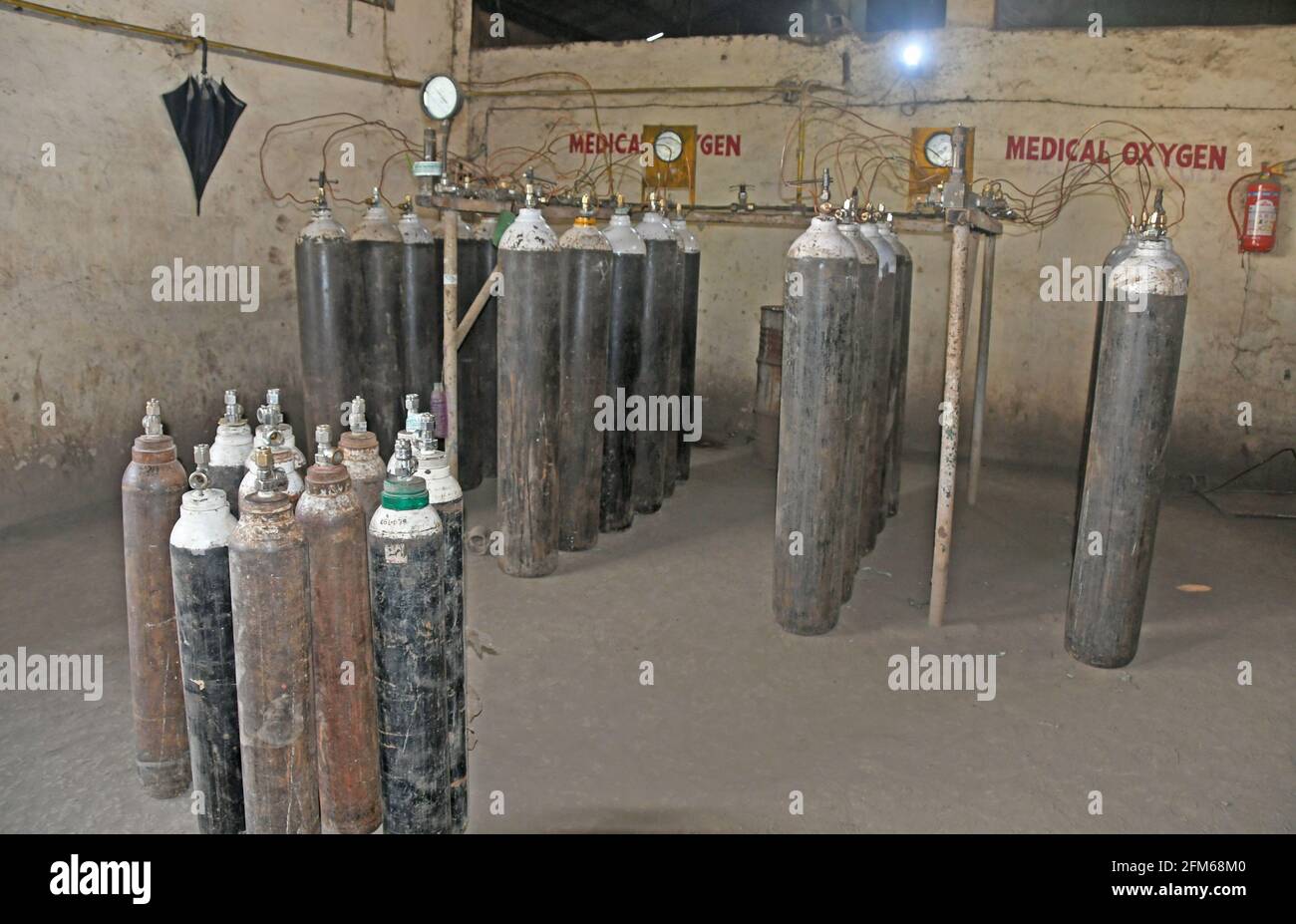 India : Medical oxygen refilling in cylinders is underway at the Oxygen ...