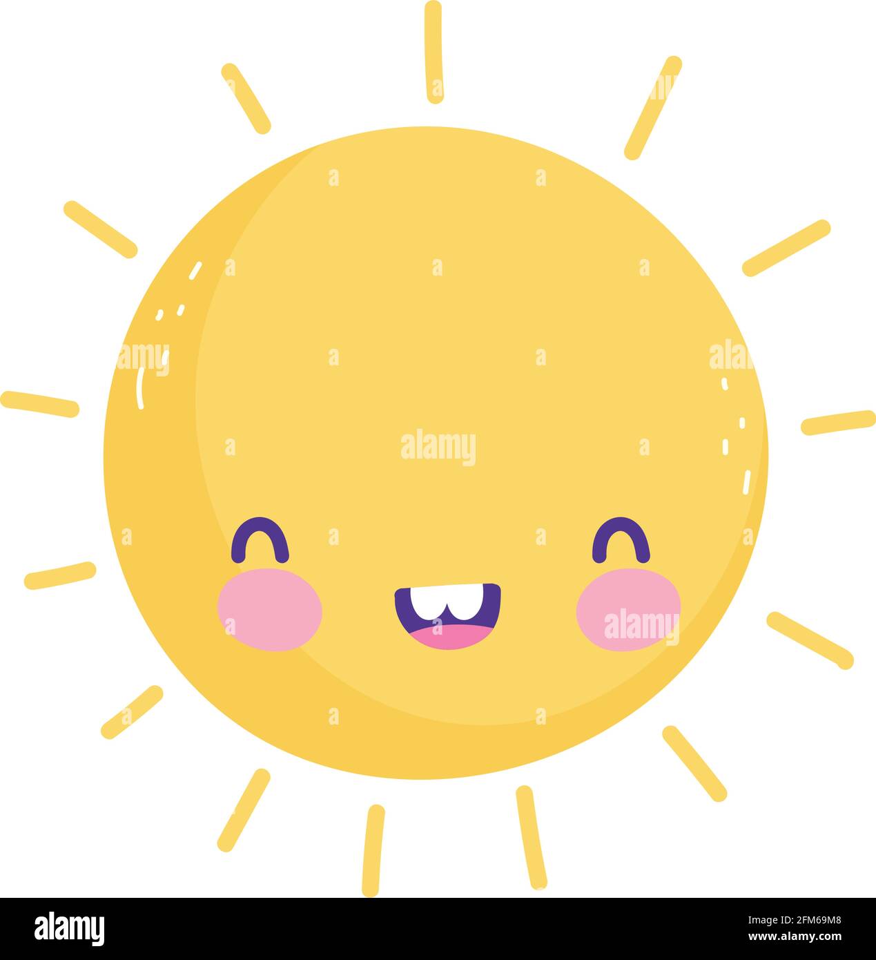 cute sun cartoon isolated icon Stock Vector Image & Art - Alamy