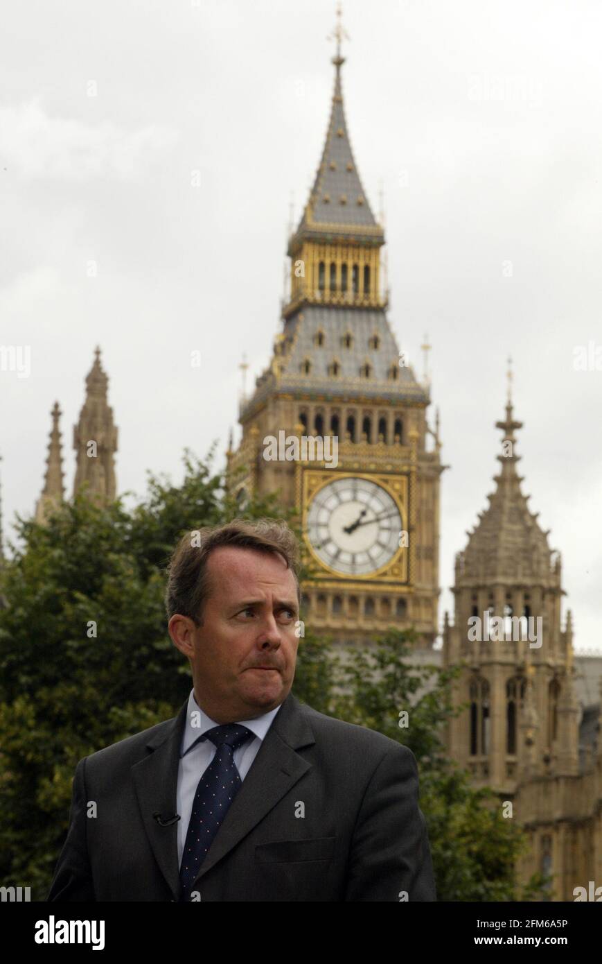 Liam Fox on Colledge Green on the day Gordon Brown anounced his new ...