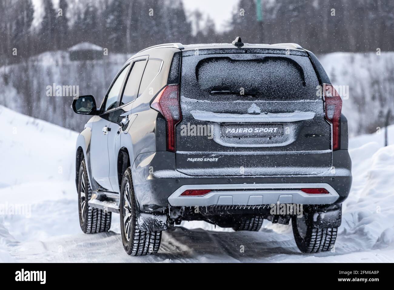 Moscow, Russia - February 17, 2021: All new Mitsubishi Pajero Sport ...