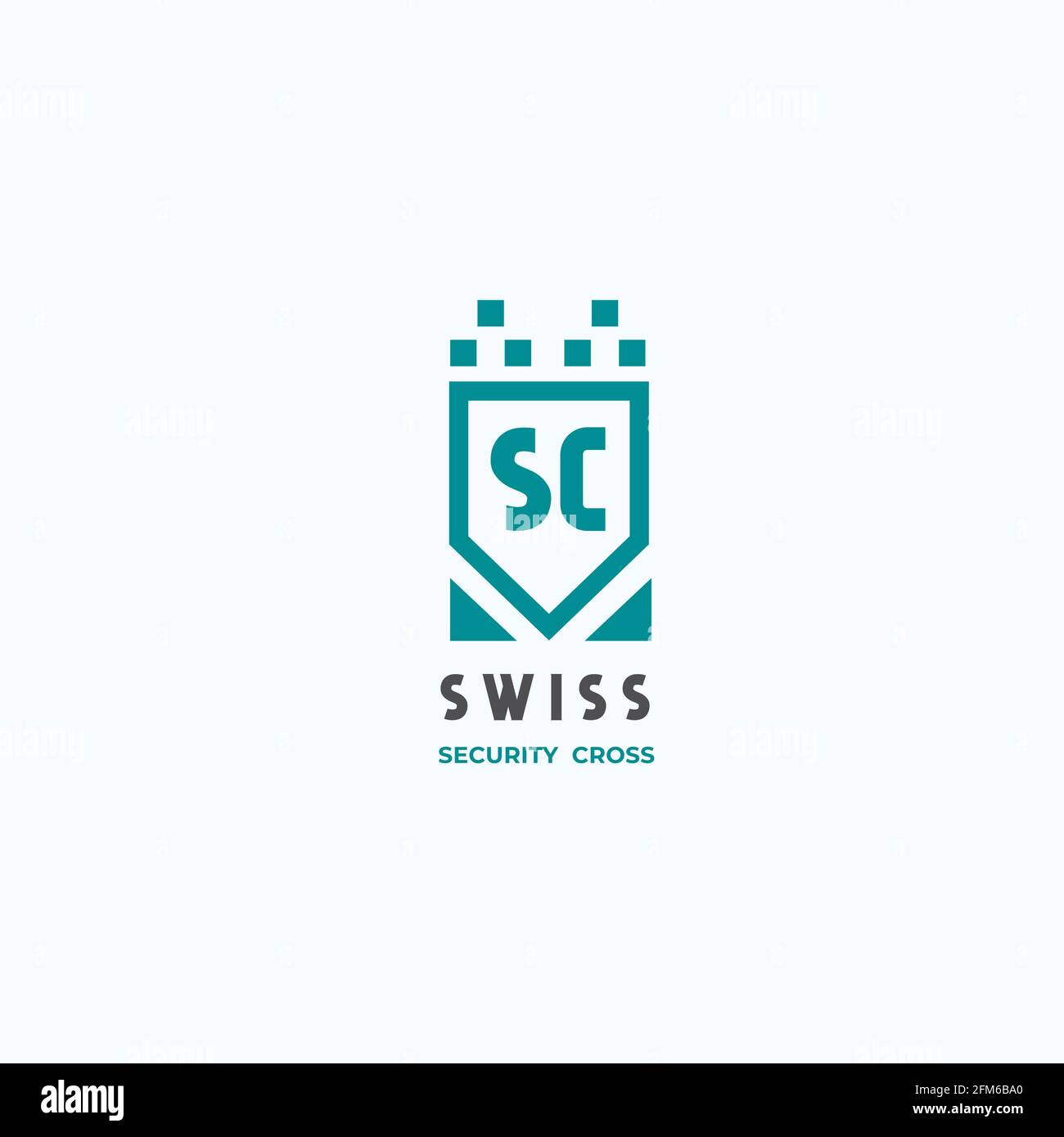 Shield vector logo. Cyber security emblem. Vector. Cross logo Stock ...