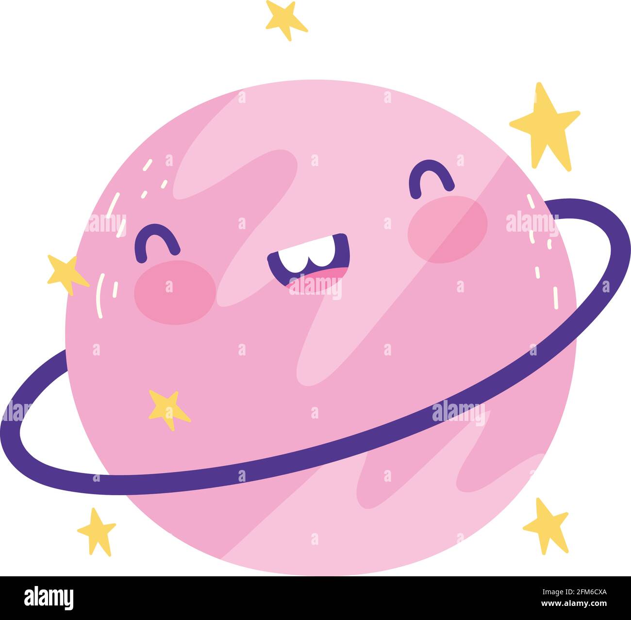 cute planet cartoon isolated icon Stock Vector Image & Art - Alamy