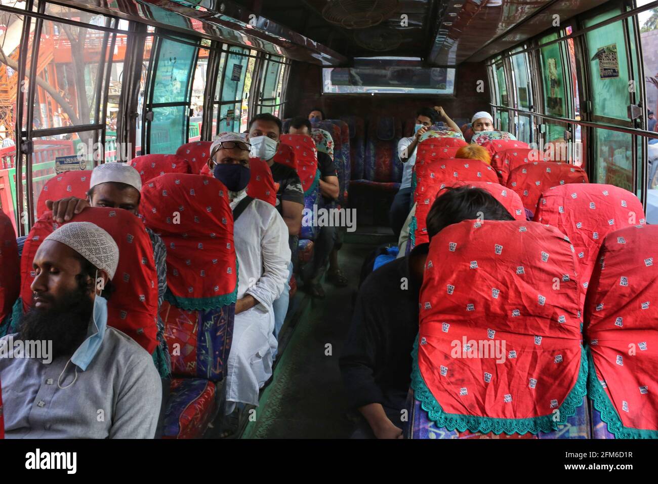 Dhaka, Bangladesh. 6th May, 2021. In the ongoing coronavirus situation, public transport have ...