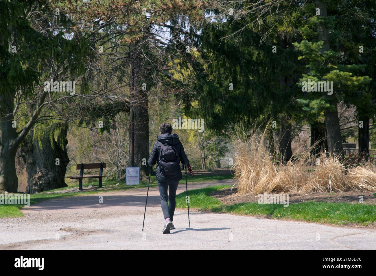 Active woman walking poles hi-res stock photography and images - Alamy