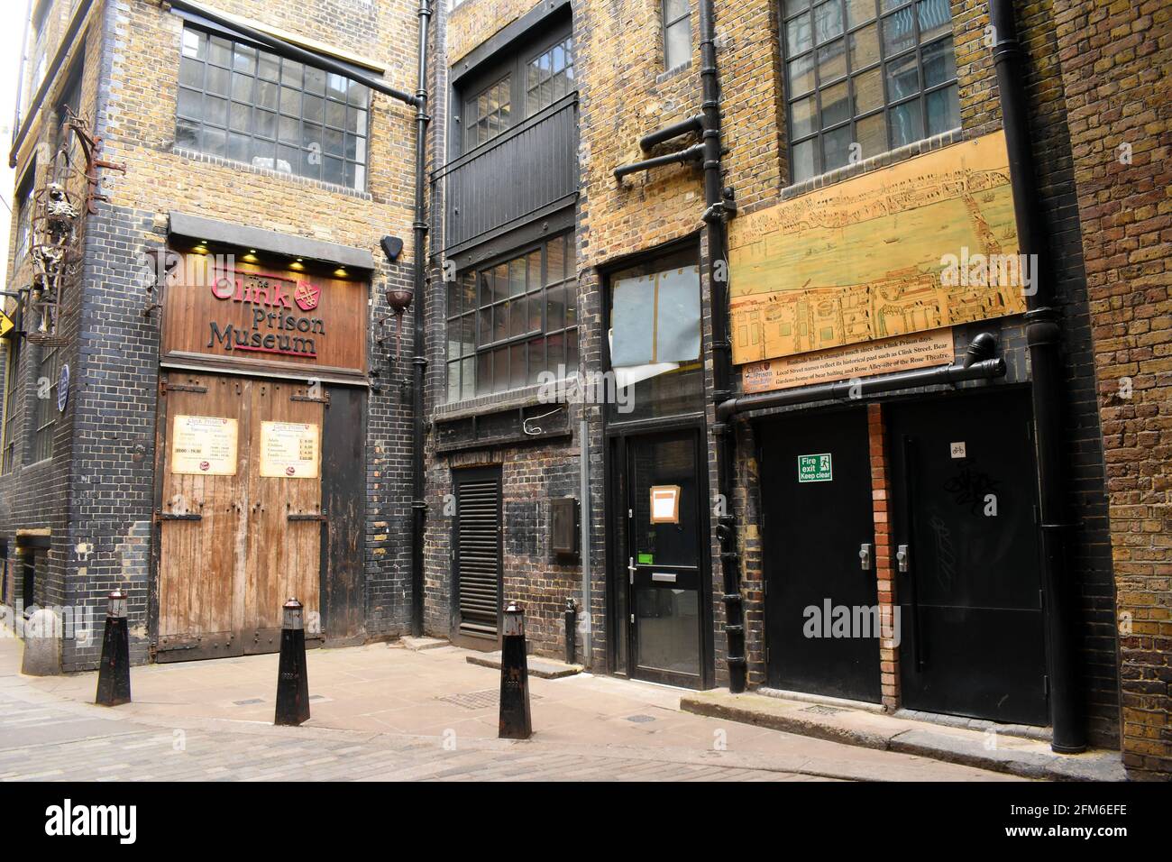 London, UK. 6th May, 2021. The Clink Prison Museum. People out on South ...