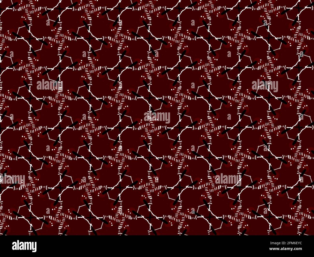 Maroon ajrak block print abstract geometric block pattern for textile ...