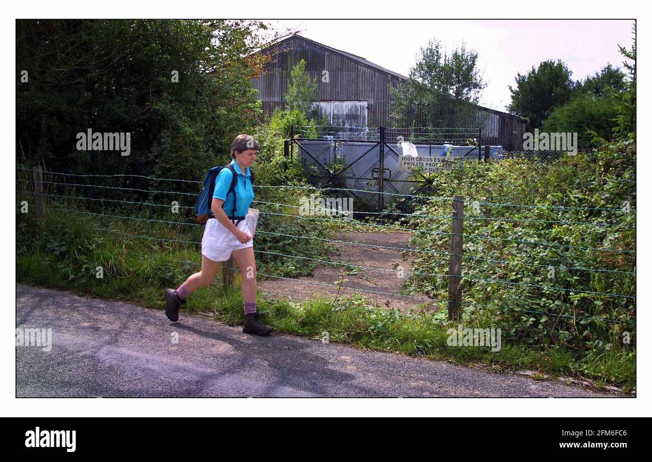 Kate Ashbrook, gen sec of Open Spaces society, with the baricade that ...