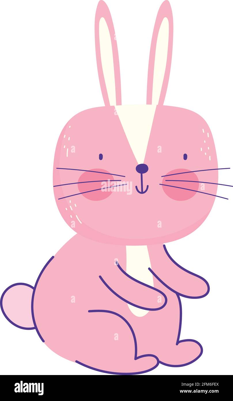 cute rabbit animal cartoon isolated Stock Vector Image & Art - Alamy