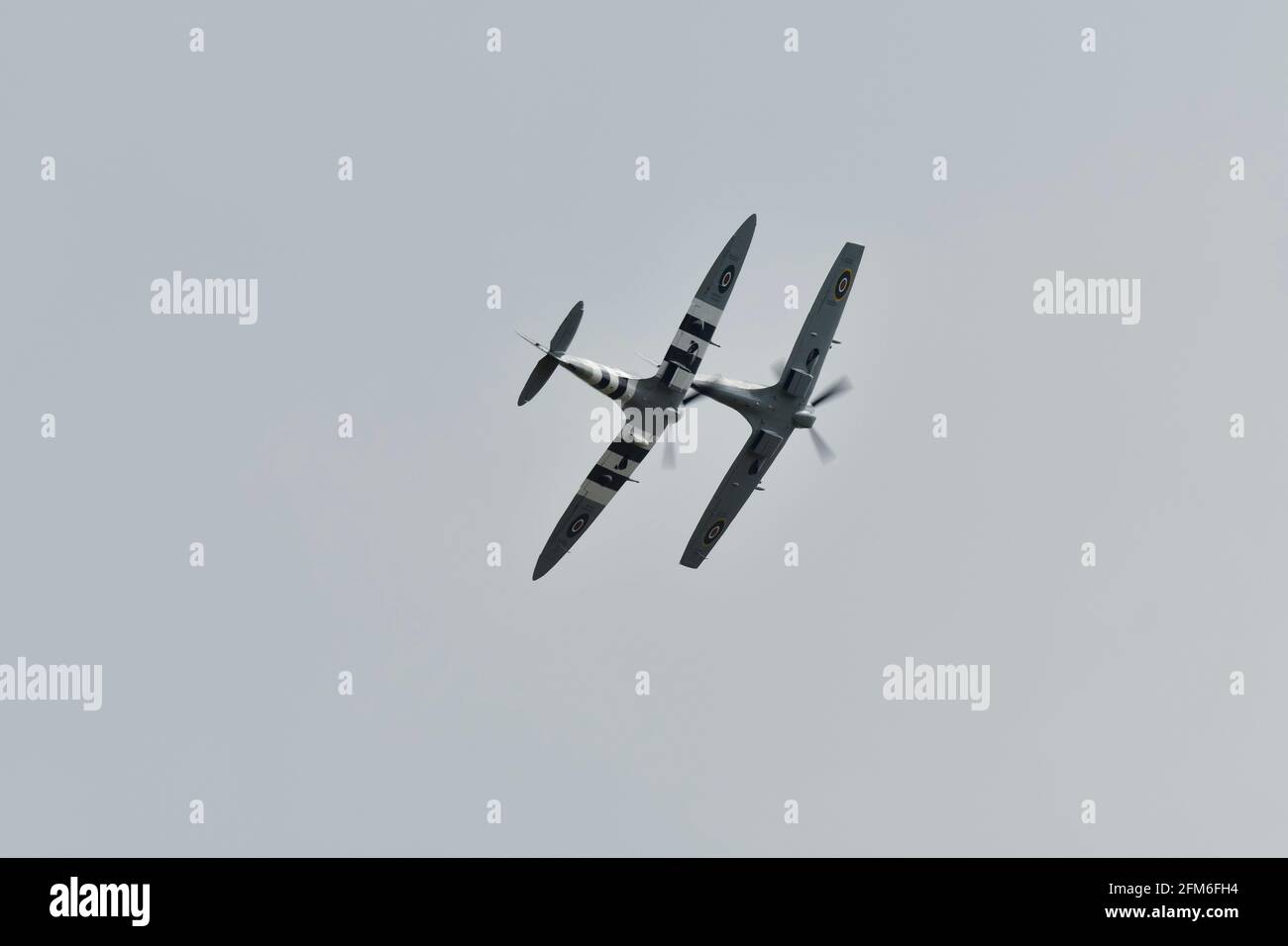 BBMF Spitfires at Shuttleworth Season Premiere 2021 Stock Photo - Alamy