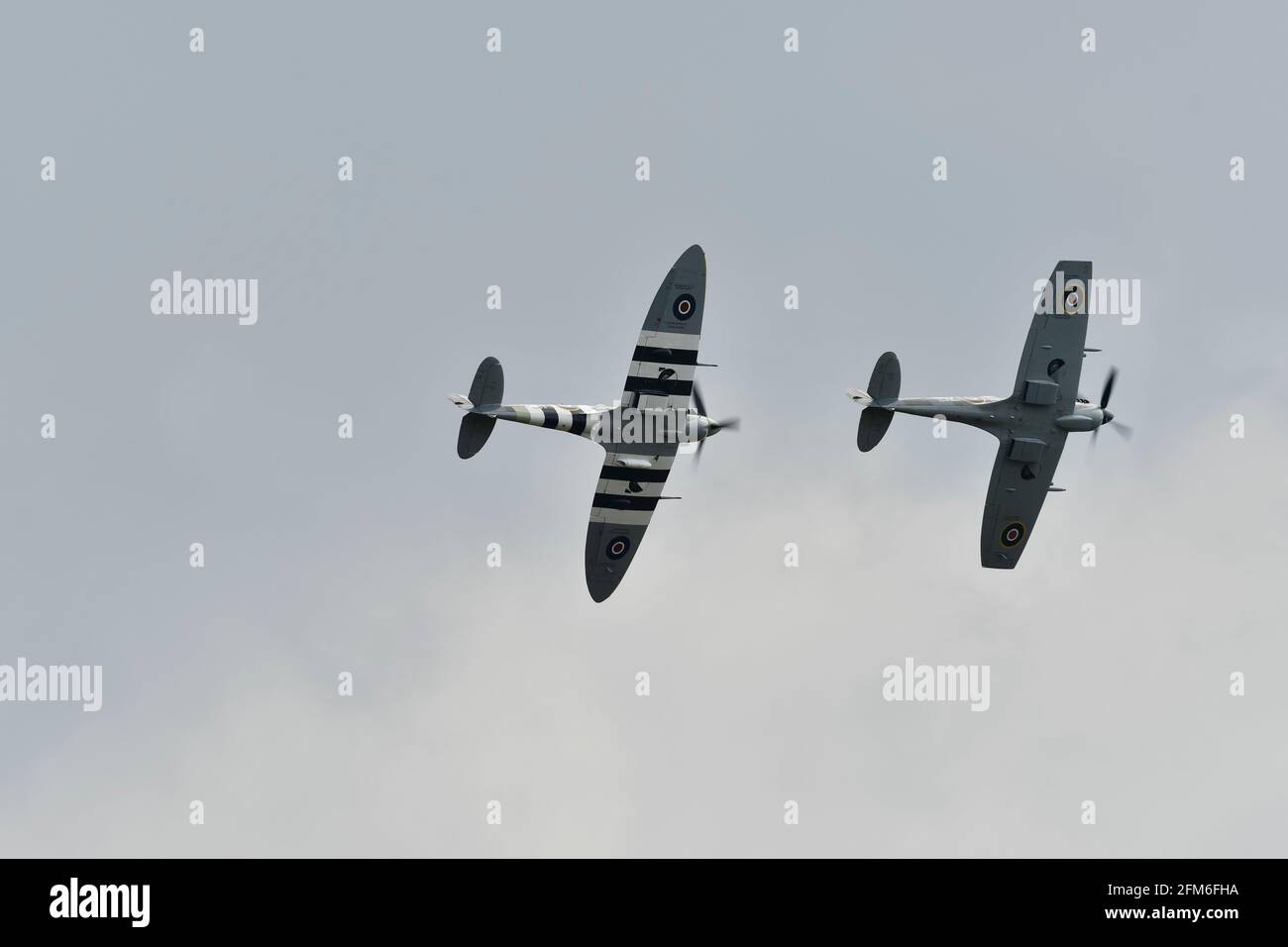 BBMF Spitfires at Shuttleworth Season Premiere 2021 Stock Photo - Alamy