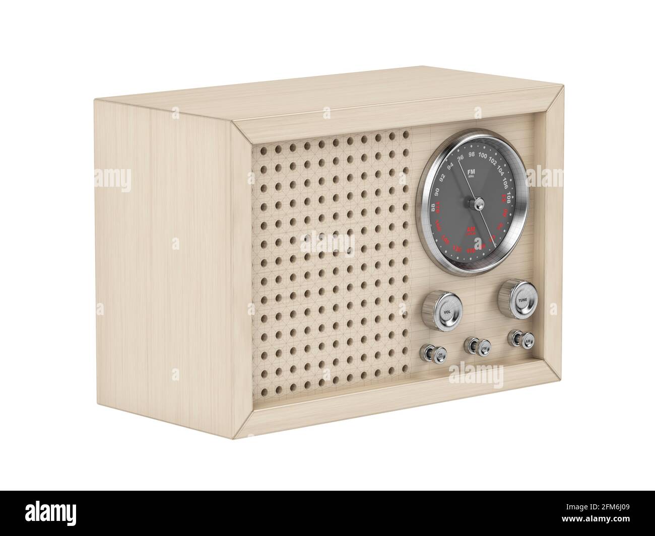 3D model of retro styled radio with visible wire-frame, isolated on ...