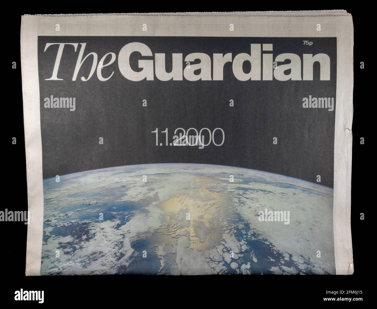 Front page of The Guardian newspaper on 1st January 2000 Stock Photo ...