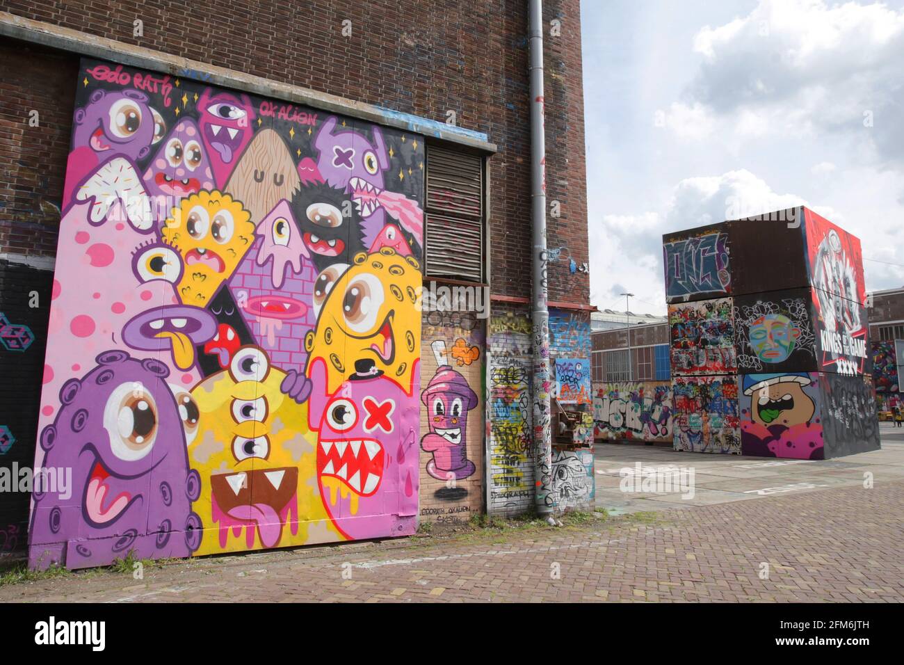 Amsterdam, Netherlands. 06th May, 2021. Graffiti art by Dutch artists ...