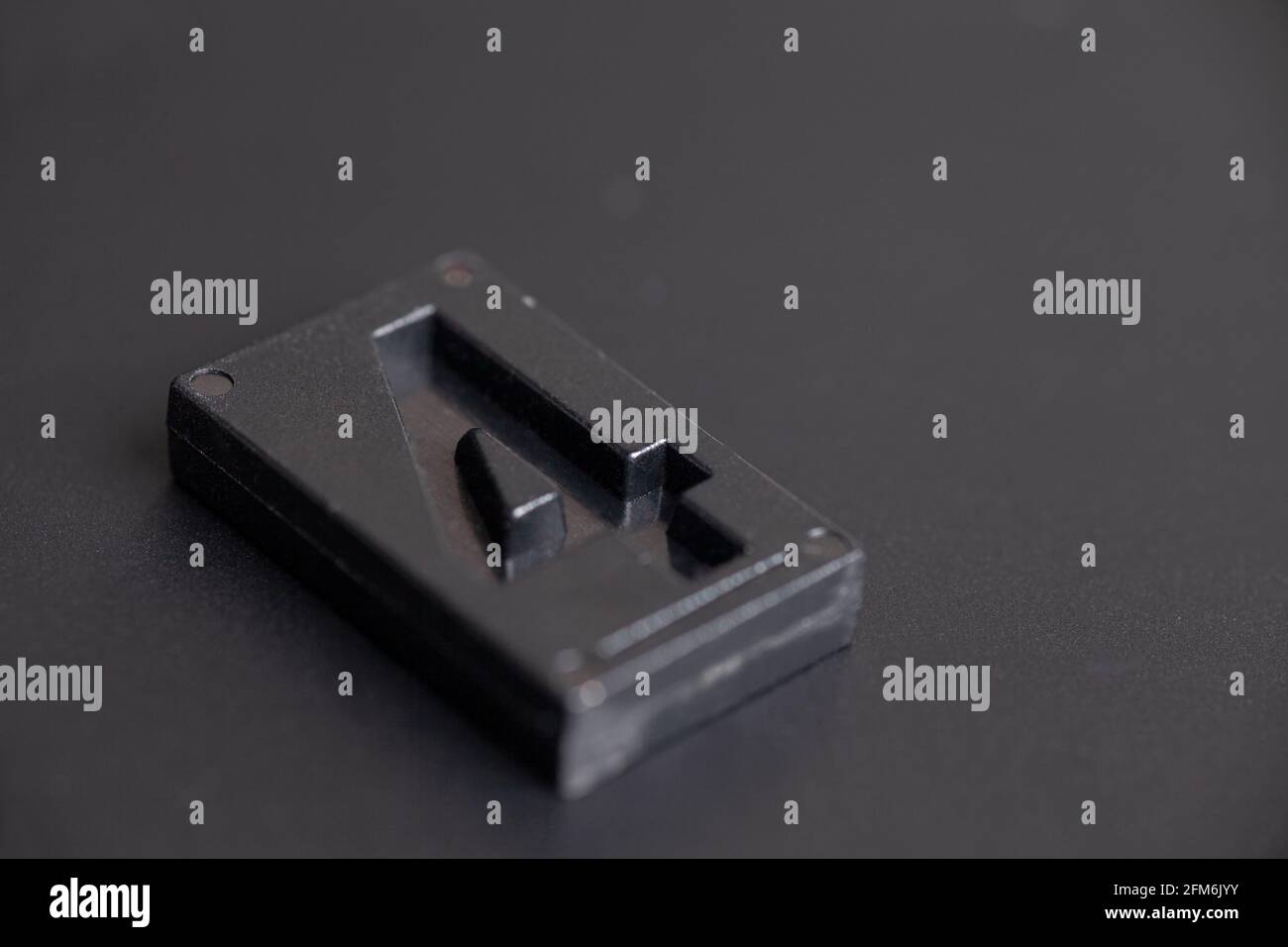 letterpress number four on black background Stock Photo - Alamy