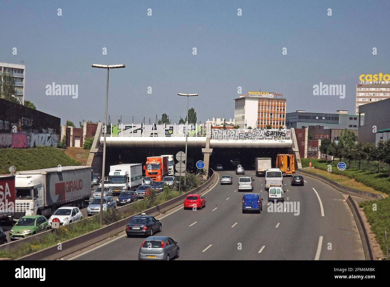 France, Autoroute A3, Bagnolet en Seine Saint Denis Stock Photo - Alamy