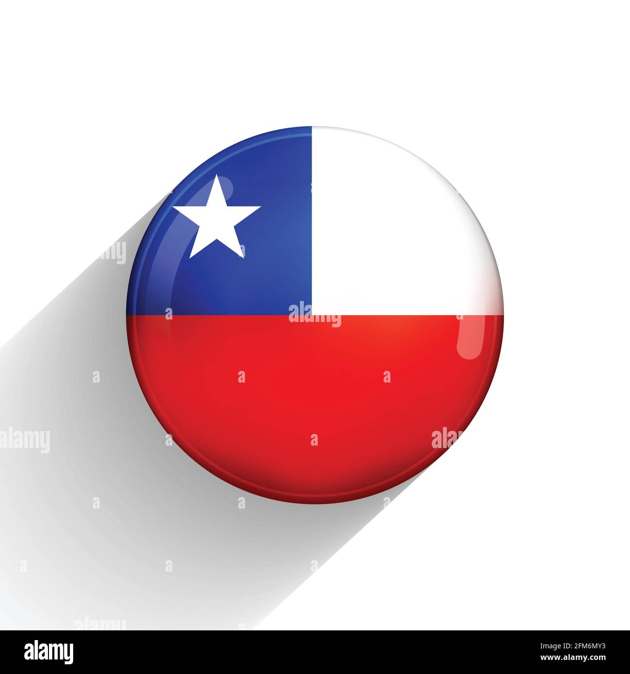 Flag chile realistic 3d Cut Out Stock Images & Pictures - Alamy
