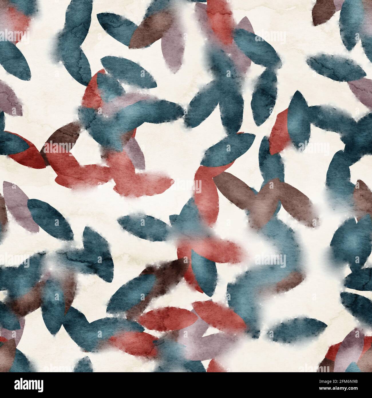 Seamless watercolor leaves trendy chic pattern for surface print Stock ...