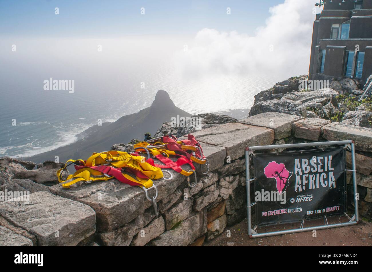 View from Table Mountain in Cape Town, South Africa where locals and ...