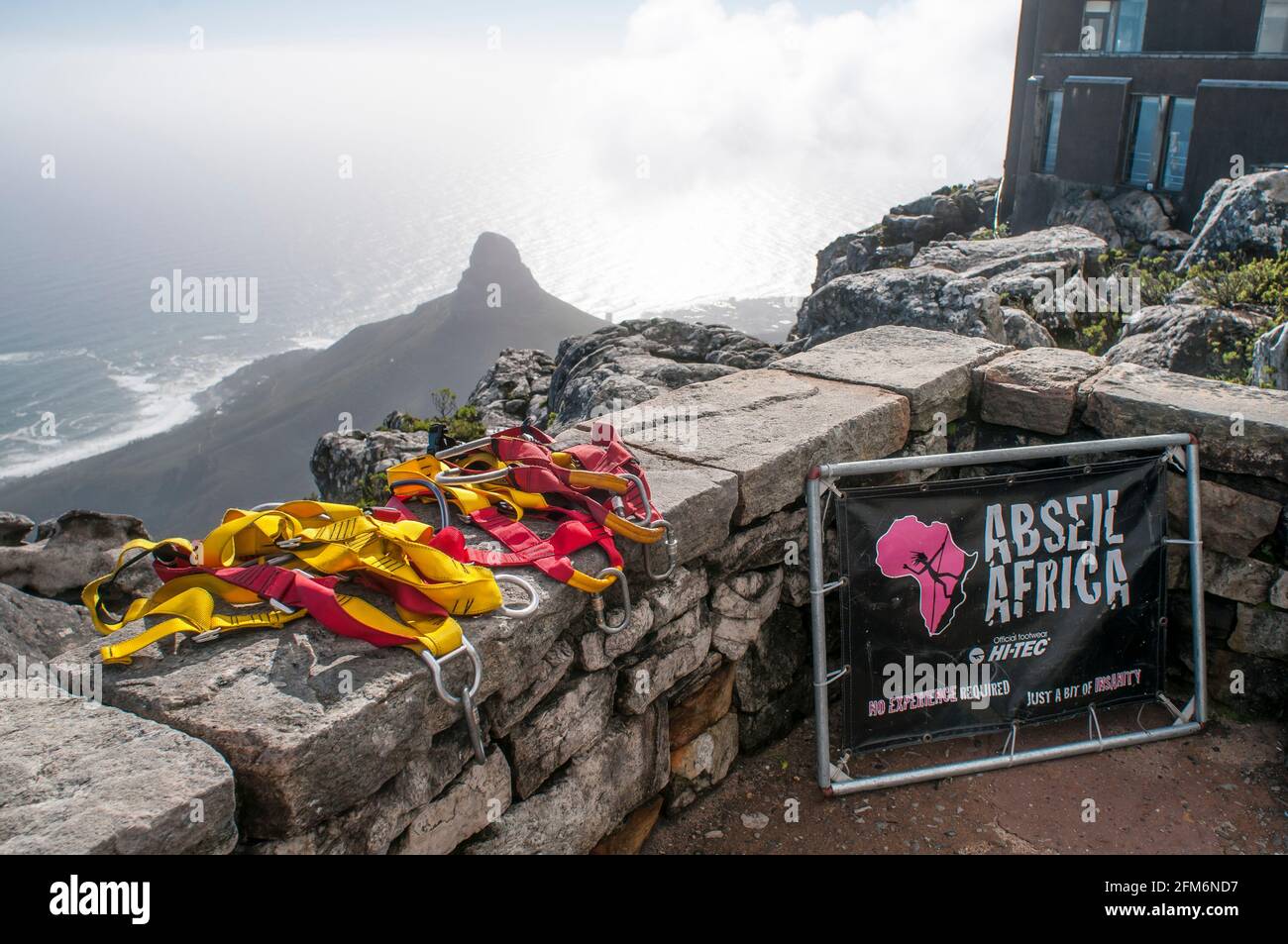View from Table Mountain in Cape Town, South Africa where locals and ...