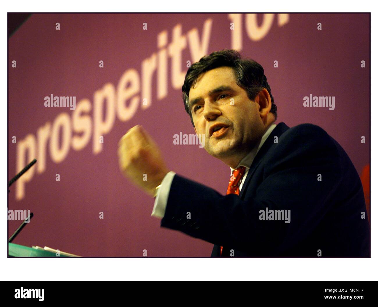 Gordon Brown MP speaking October 2000 at the Labour Party conference ...